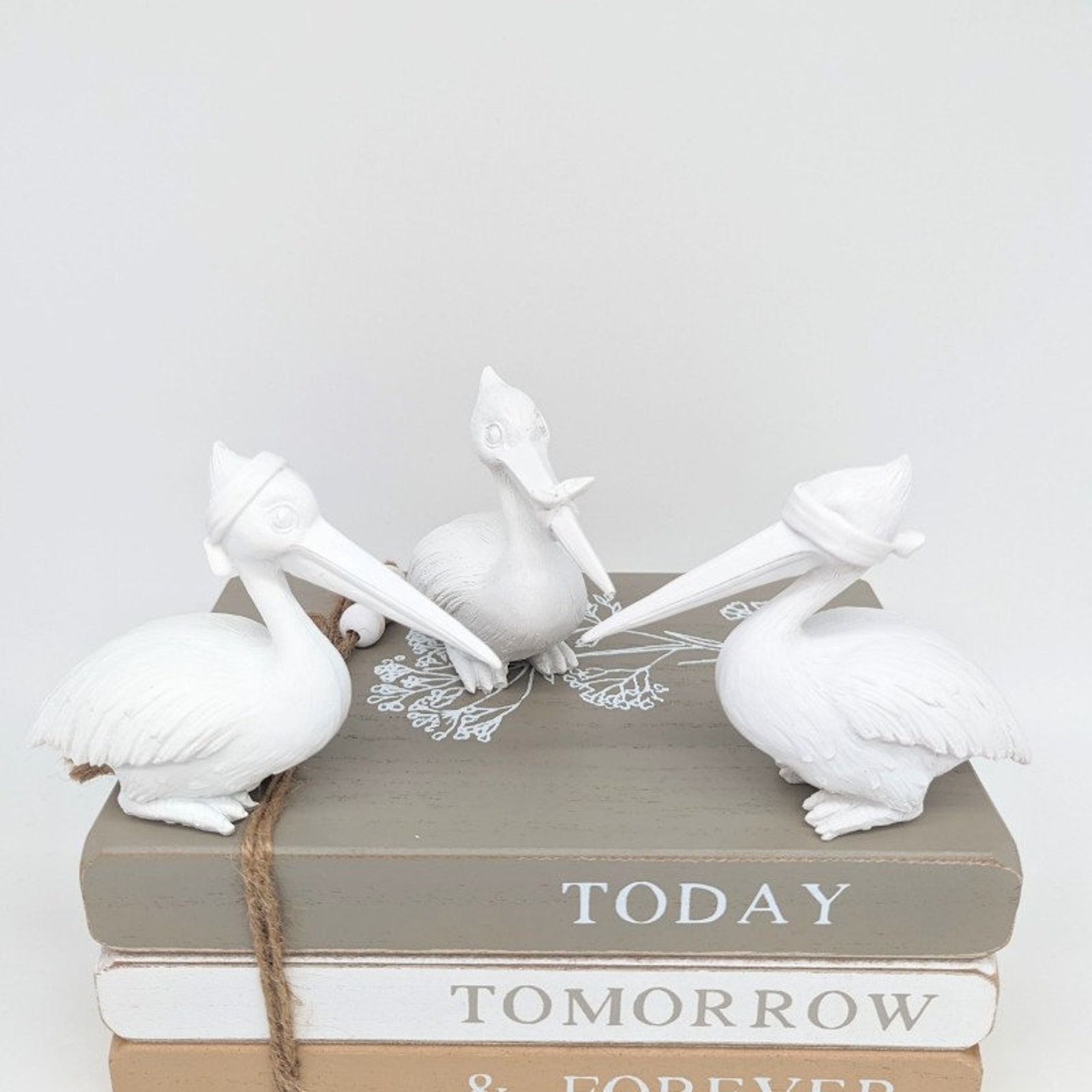 No Evil See Hear Speak White Pelican Figurine - Set of 3 | Bird Gifts ...