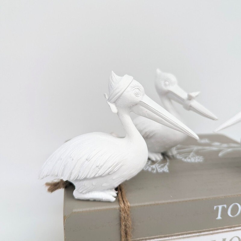 No Evil See Hear Speak White Pelican Figurine - Set of 3 | Bird Gifts ...