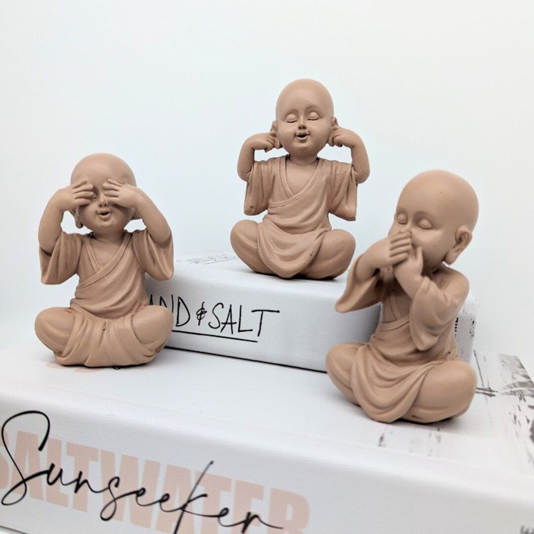 No Evil See Hear Speak Monk Figurines - Set of 3 | Housewarming Home ...