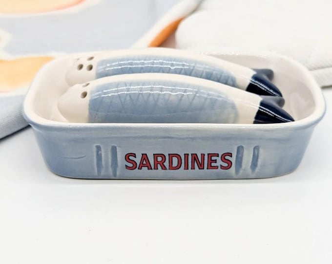 Sardine Fish Salt Pepper Shaker Set | Sardine Gifts | Kitchen Gifts ...