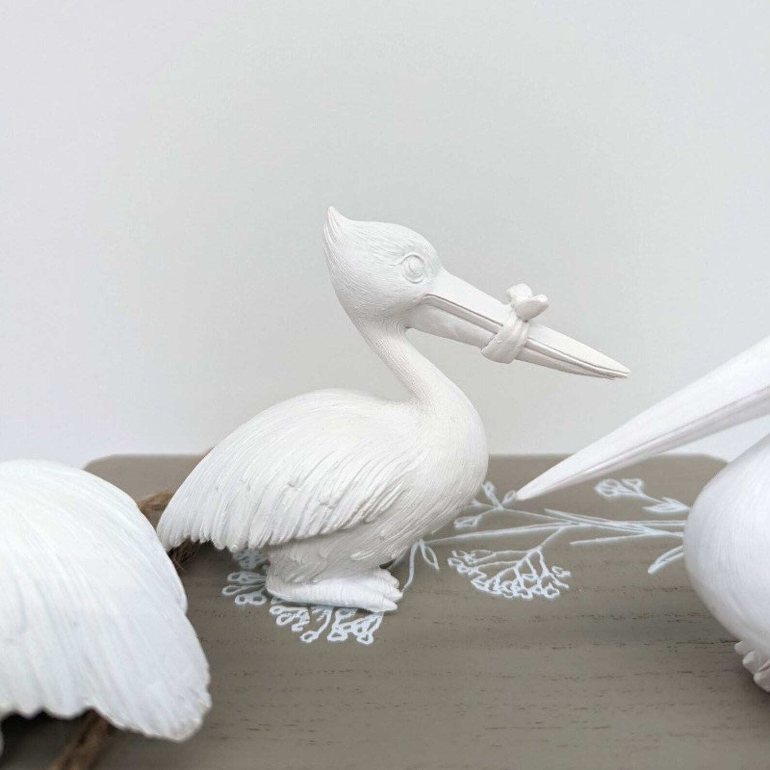 No Evil See Hear Speak White Pelican Figurine - Set of 3 | Bird Gifts ...
