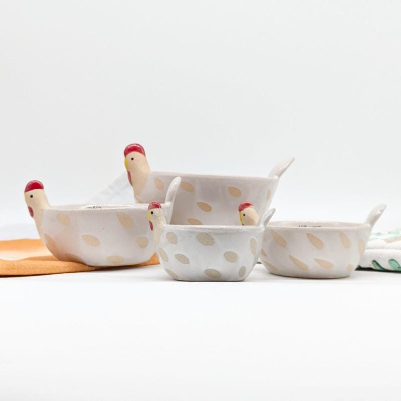 Chicken Measuring Cups 4 Piece Set | Gift for Bakers | Rooster Hen Cute ...
