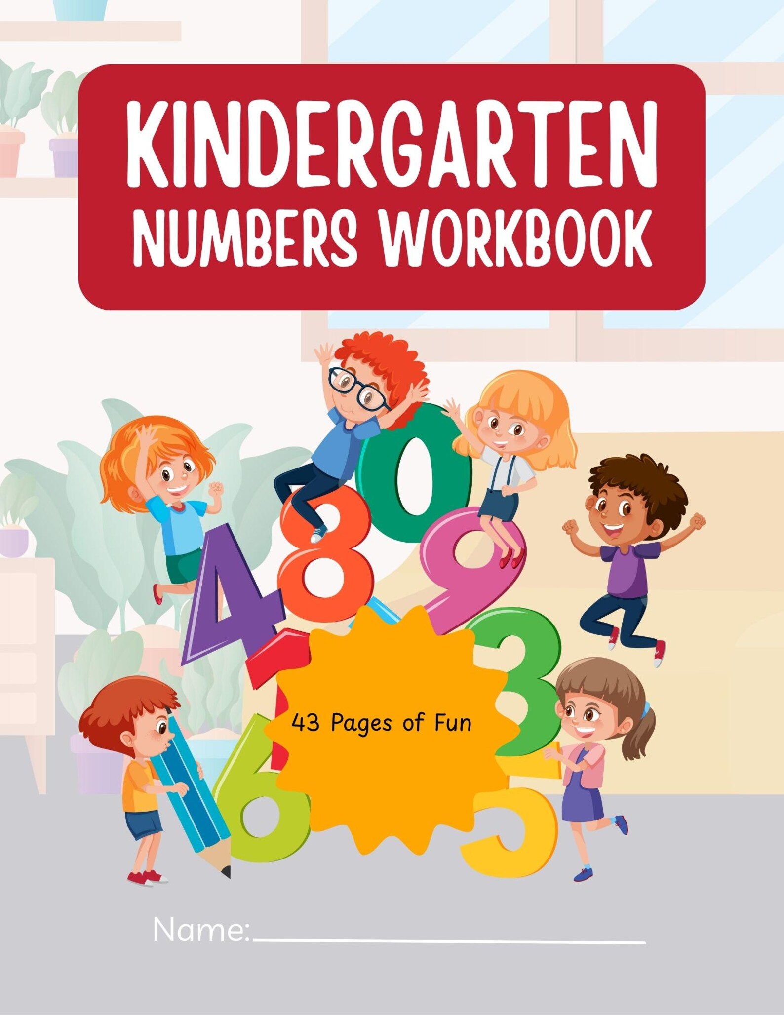 Kindergarten & 1st Grade Kids Numbers Workbook, Kids Activity Workbook ...