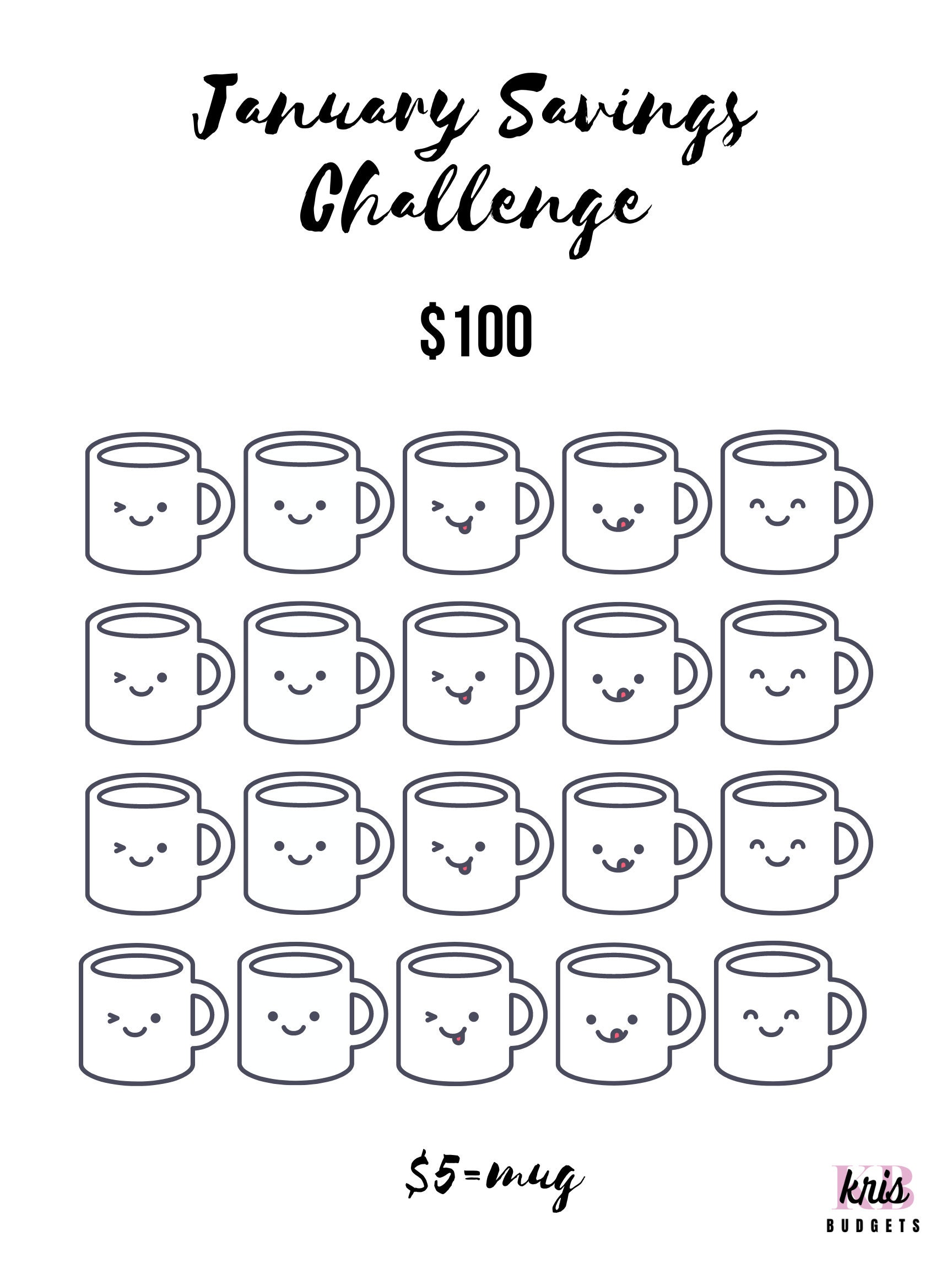 JANUARY SAVINGS CHALLENGE Kris Budgets New Year 2023 New Money 2023 ...