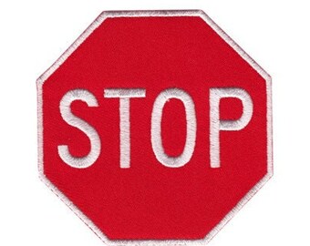 YIELD SIGN PATCH Embroidered Iron-on Applique Highway Traffic Sign Road ...