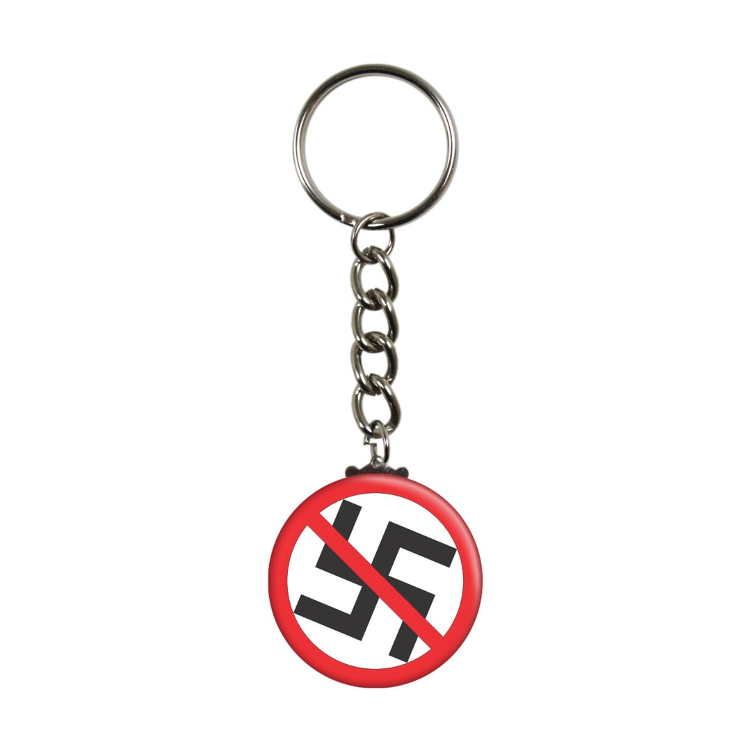 1.5" Keychain - Anti-swastika / Anti-nazi - Etsy