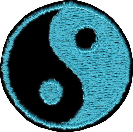 Black And Blue Yin Yang