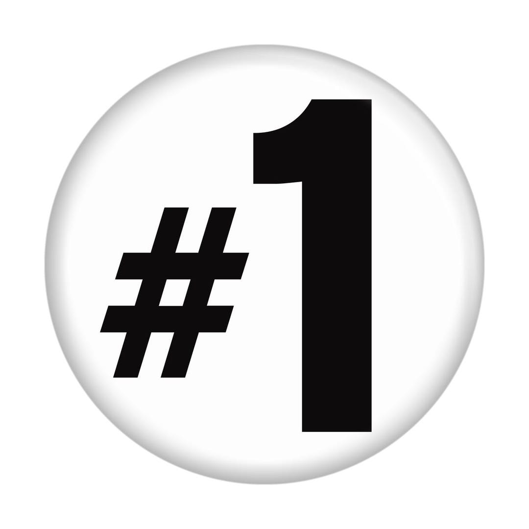 1" Button - #1 - Black and White - Etsy