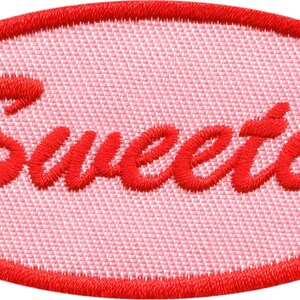 3" Embroidered Iron on Patch - Retro Diner Name Badge Style - Sweetie - Etsy