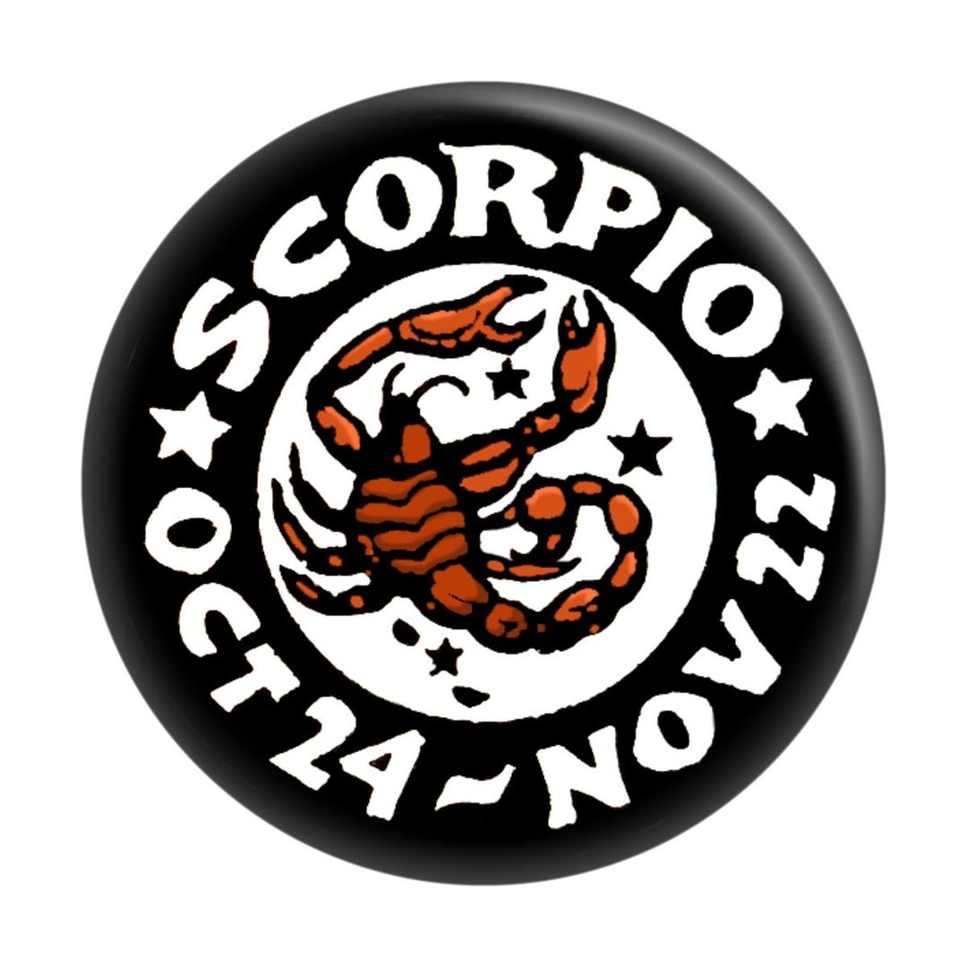 1.25" Button - Zoltan Fortune-telling Machine Astrology - Scorpio- Oct ...