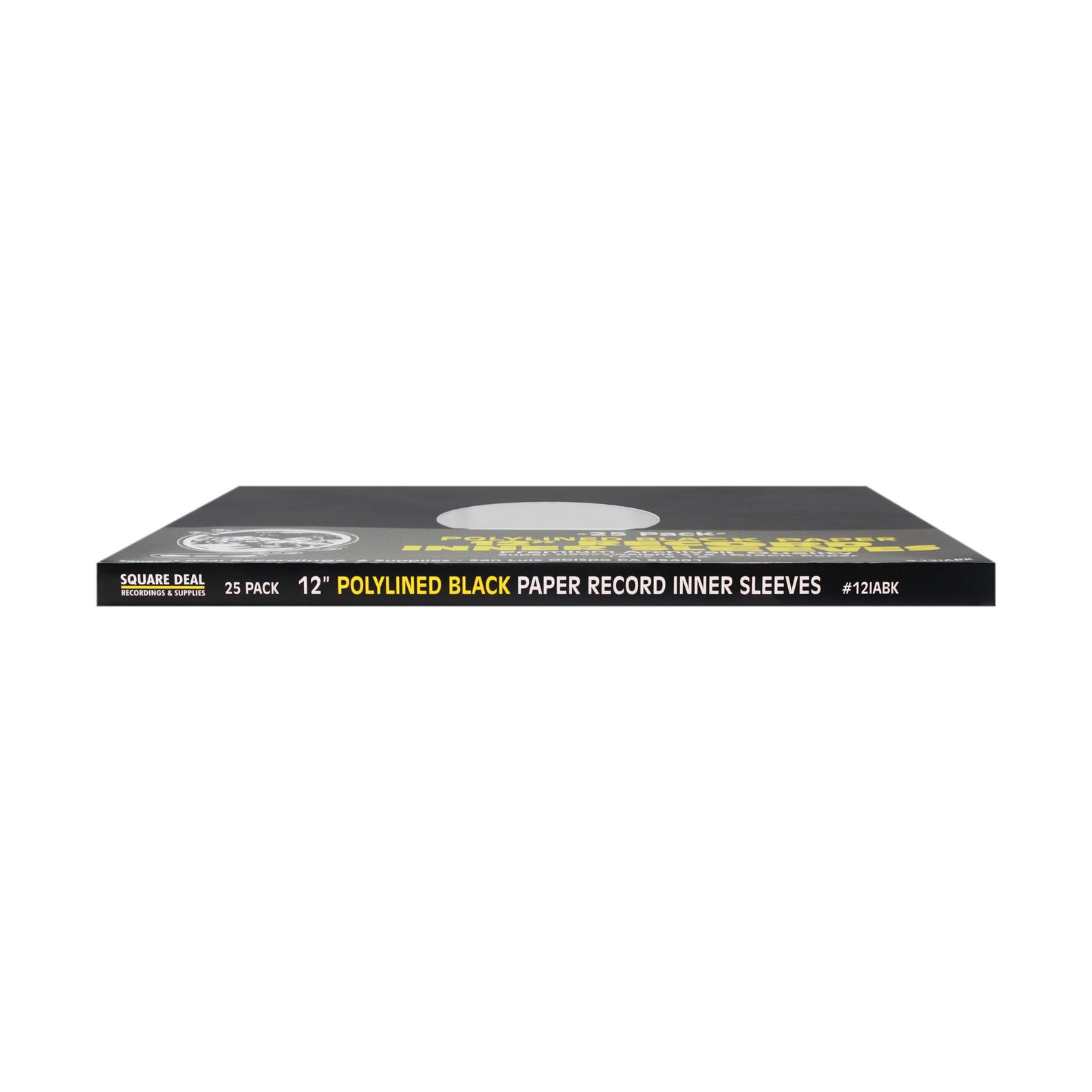 12" Archival Black Colored Plastic and Paper Polylined Vinyl LP Record ...