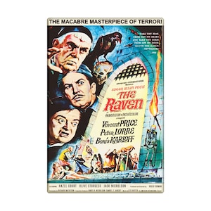 3" Magnet - Edgar Allan Poe's the Raven - Vintage 1963 Movie Poster ...