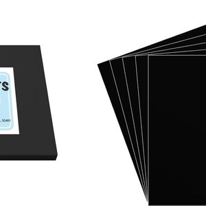 Plastic Craft Modeling Sheets - 8" X 10" - 60mil - Heavy Duty - Black ...