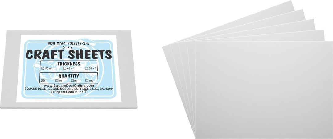 Plastic Craft Modeling Sheets - 5" X 7" - 30mil - Economical - White - Etsy