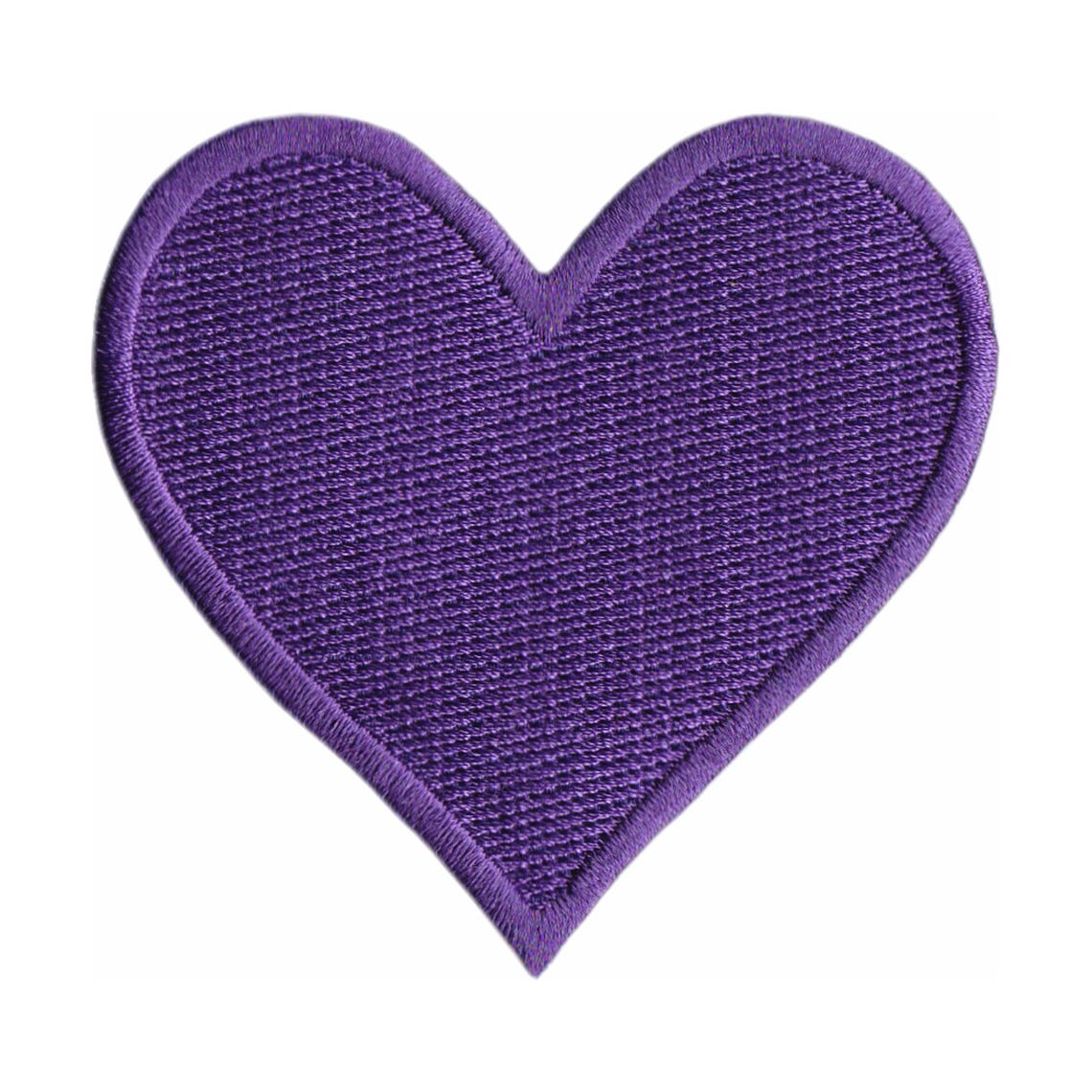 2.875" Embroidered Iron on Patch - Solid Purple Heart - Cut Out to the ...