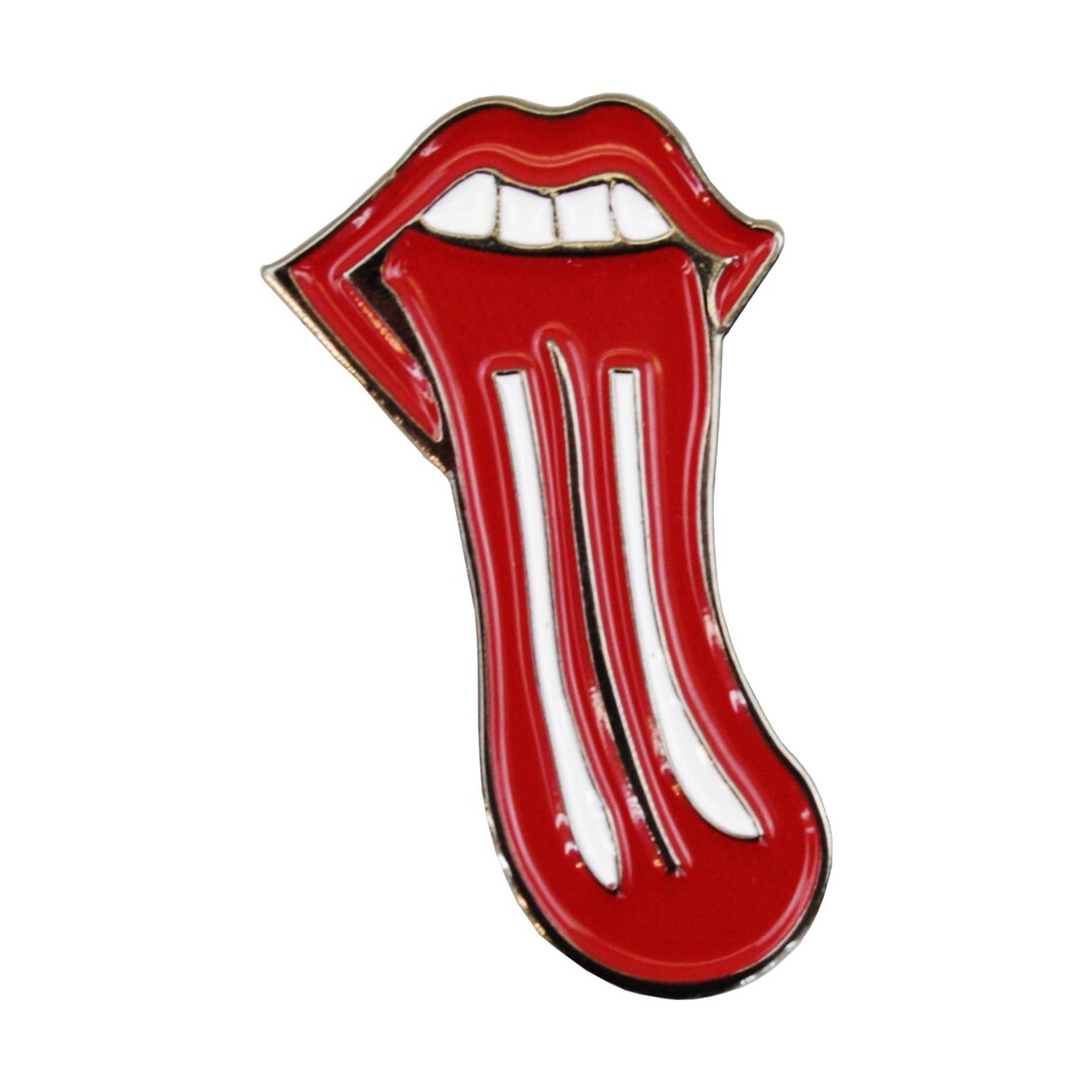 1.25" Enamel Pin - Red Lips With Long Tongue - Etsy