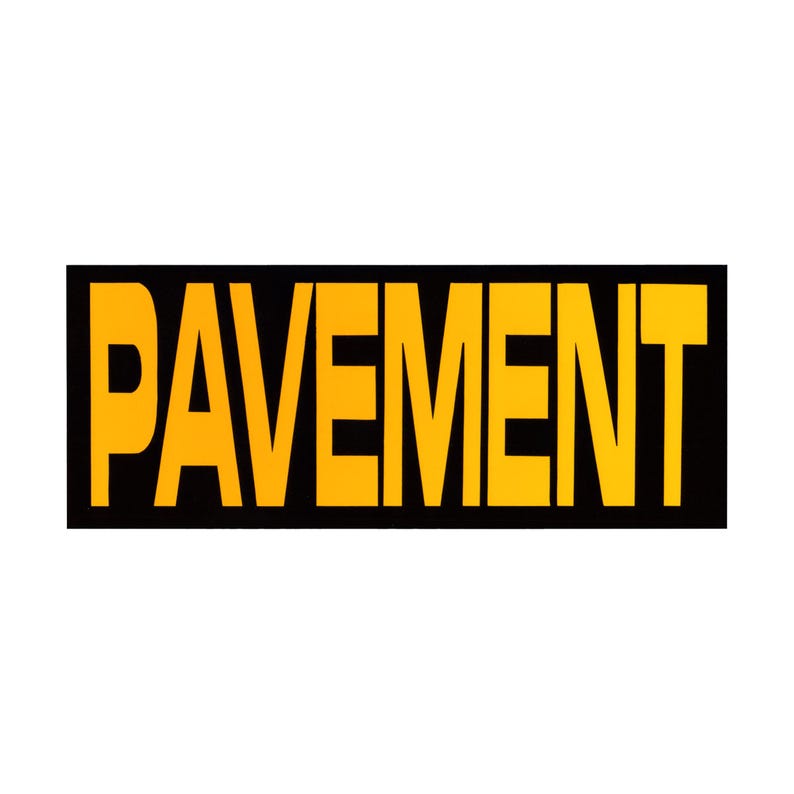 10.5" Large Sticker - Pavement Band Logo - Etsy
