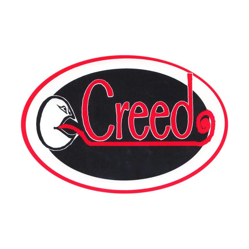 Vintage 1990s 4.5" Sticker - Creed - Oval Logo - Etsy