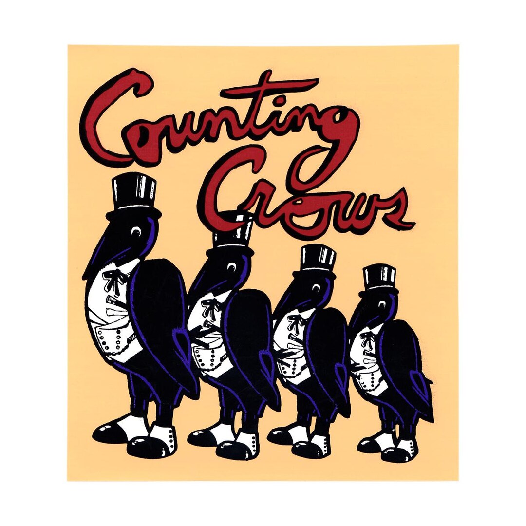 Vintage 1990s 5" Sticker - Counting Crows - Standing Crows in Tuxedos ...
