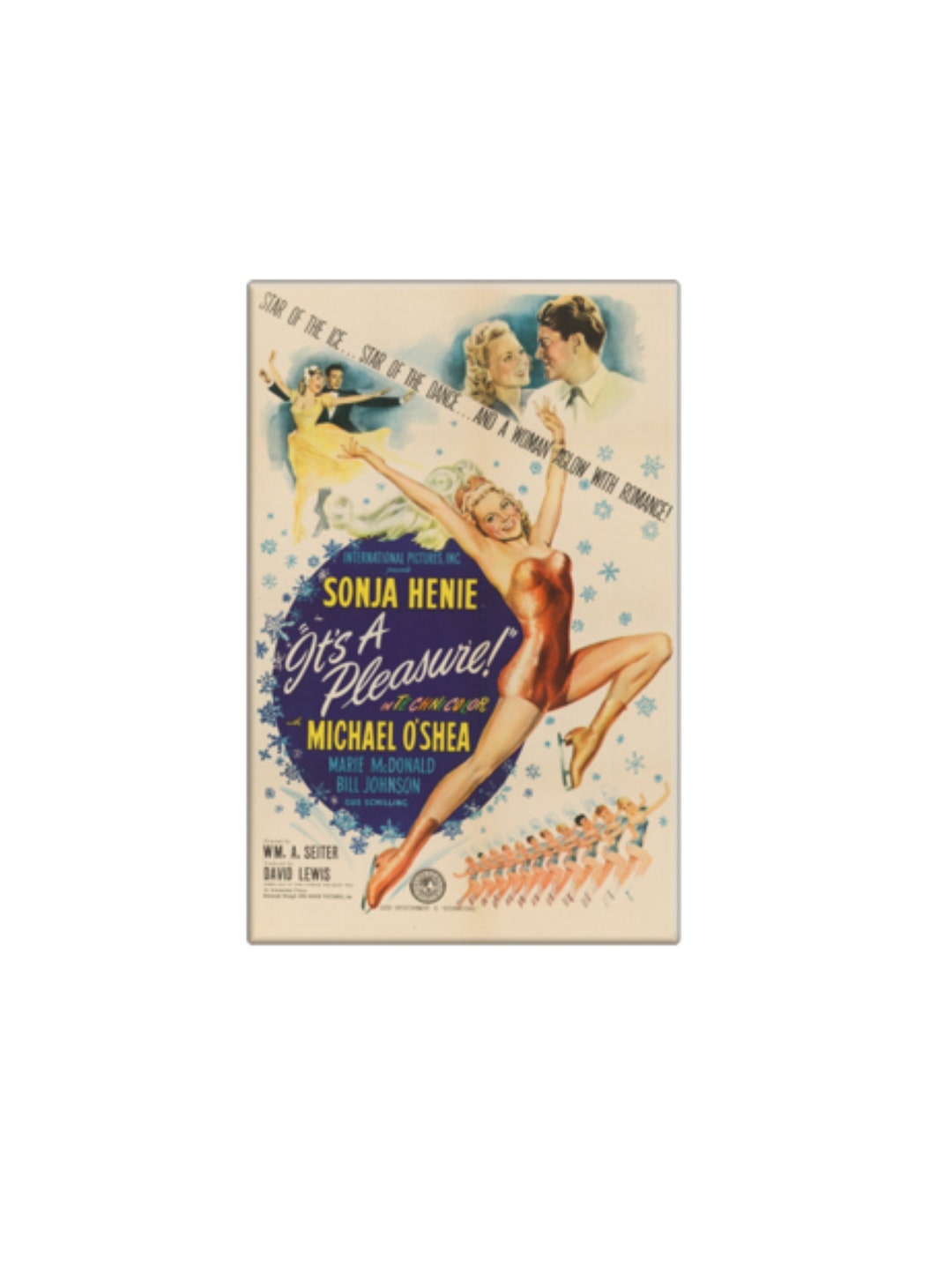 3" Magnet - It's A Pleasure - Sonja Henie & Michael O'shea - 1945 ...
