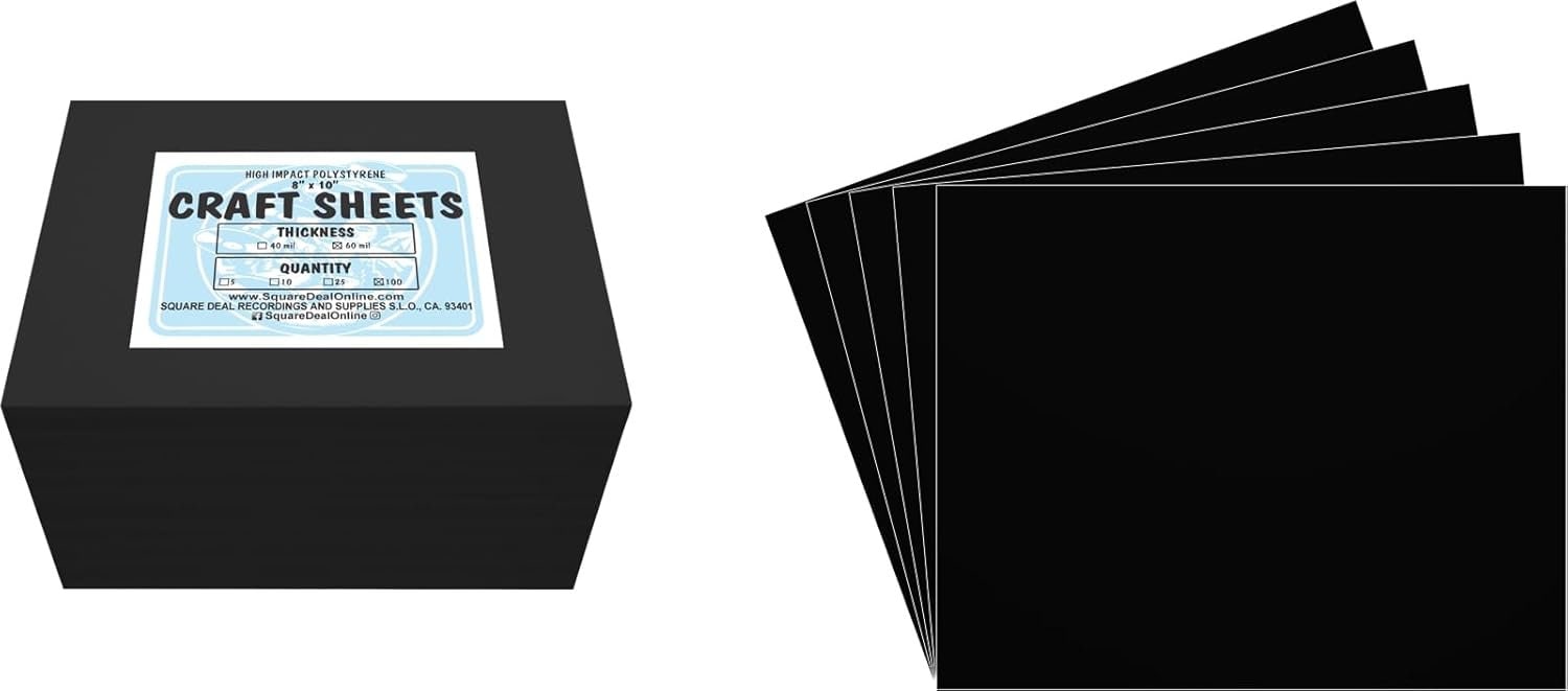 Plastic Craft Modeling Sheets 8 X 10 60mil Heavy Duty Black - Etsy