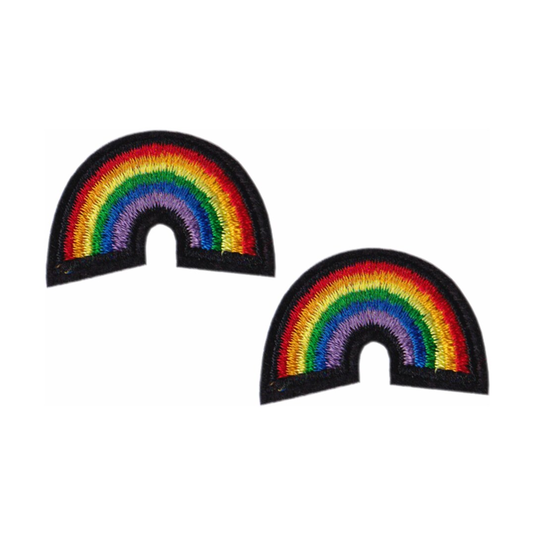 1.25" Embroidered Iron on Patches - Set of Two Mini Classic Arch ...