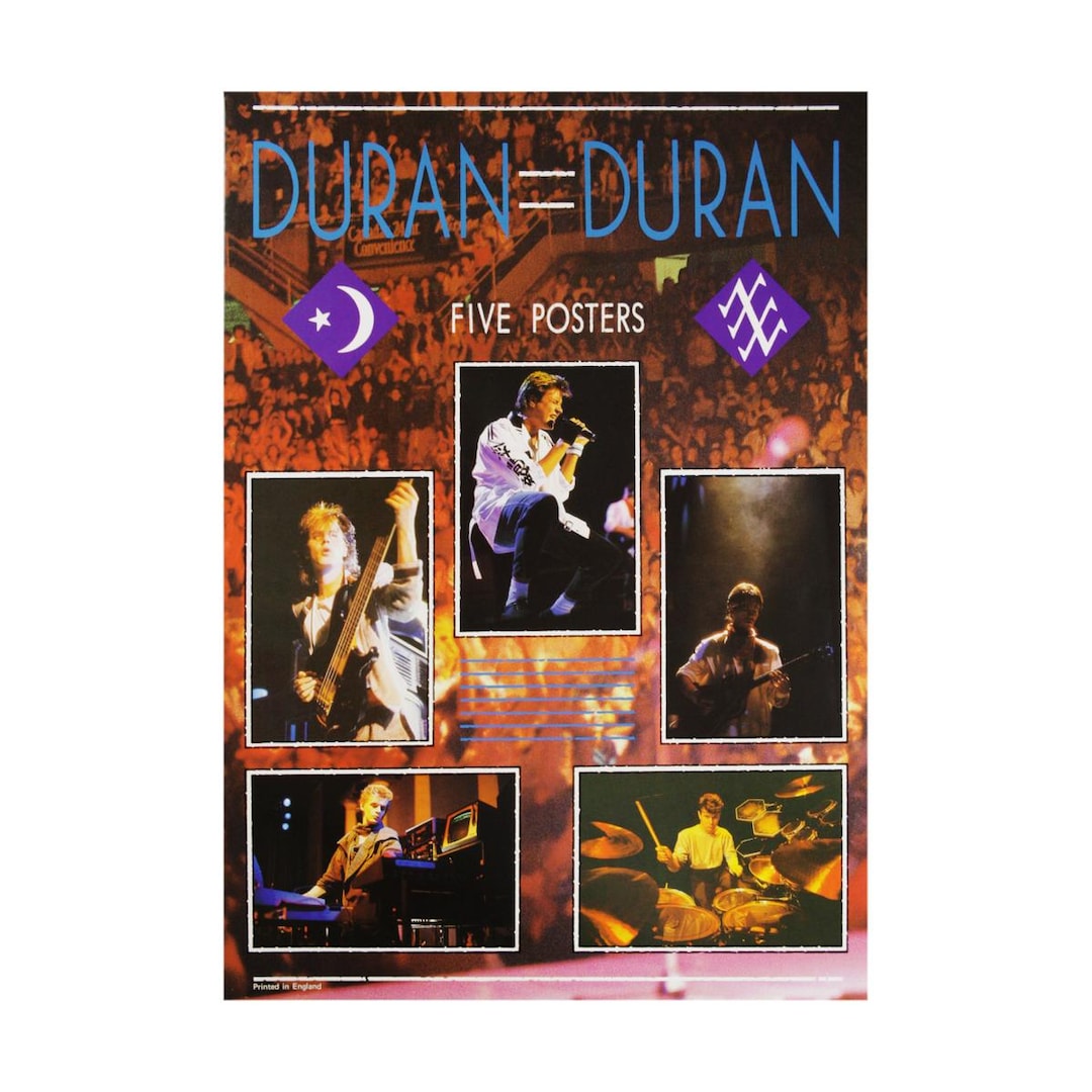 Vintage 1990s Red Duran Duran Poster Book - Includes 5 of 12" X 16.5 ...