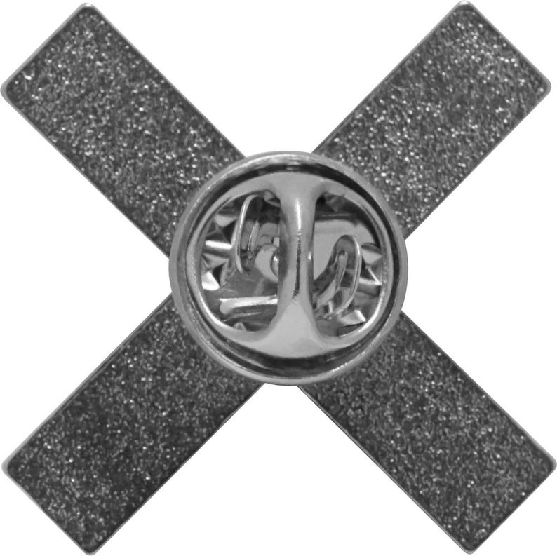 1.25" Enamel Pin - Black & White Railroad Train Crossing Traffic Sign ...