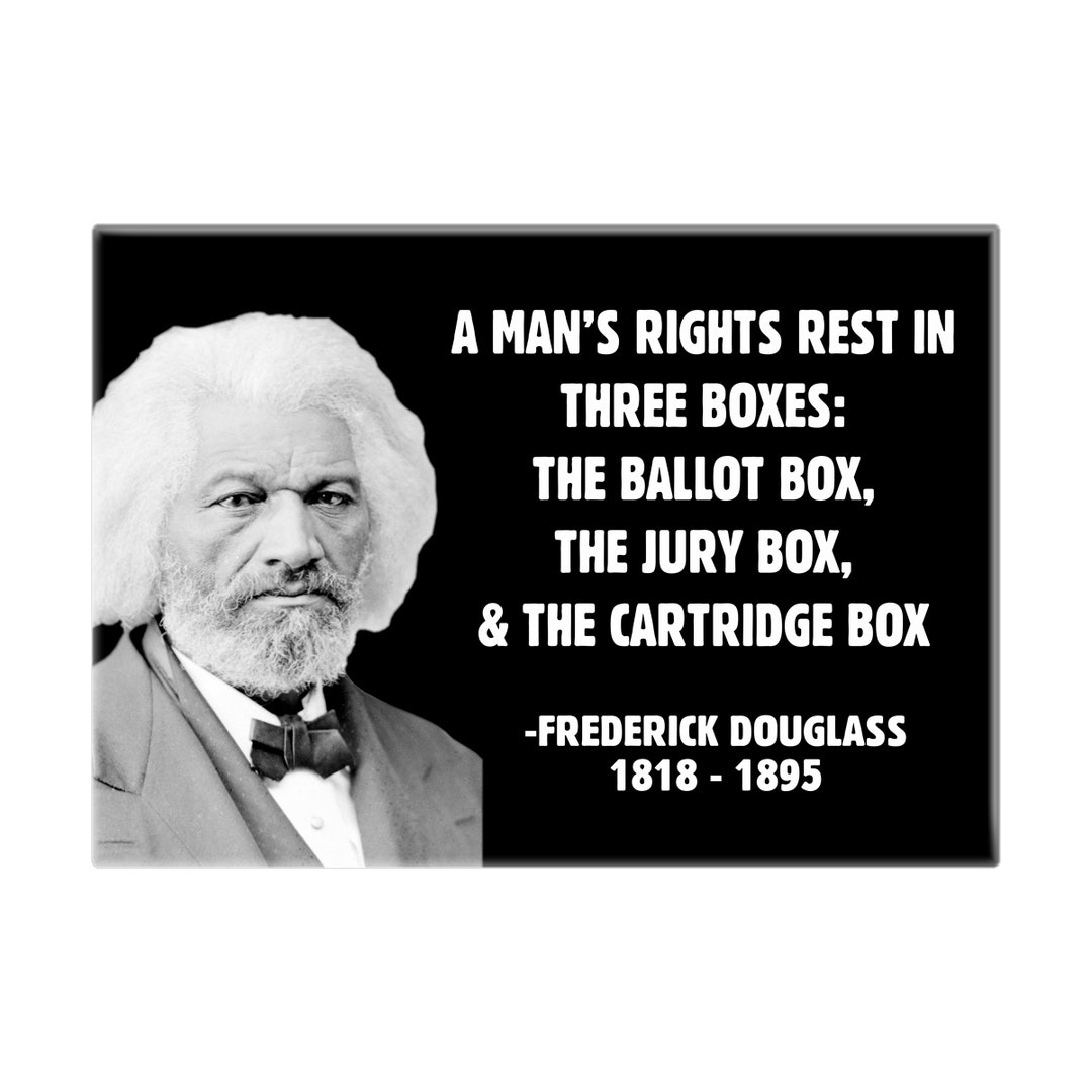 3.5" Magnet - A Man's Rights Rest in Three Boxes: the Ballot Box, the ...