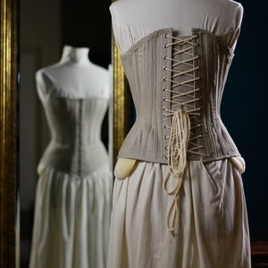 Victorian Inspired Corset: Linen Cording, Made to Measure - Etsy