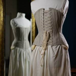 Victorian Inspired Corset: Linen Cording, Made to Measure - Etsy