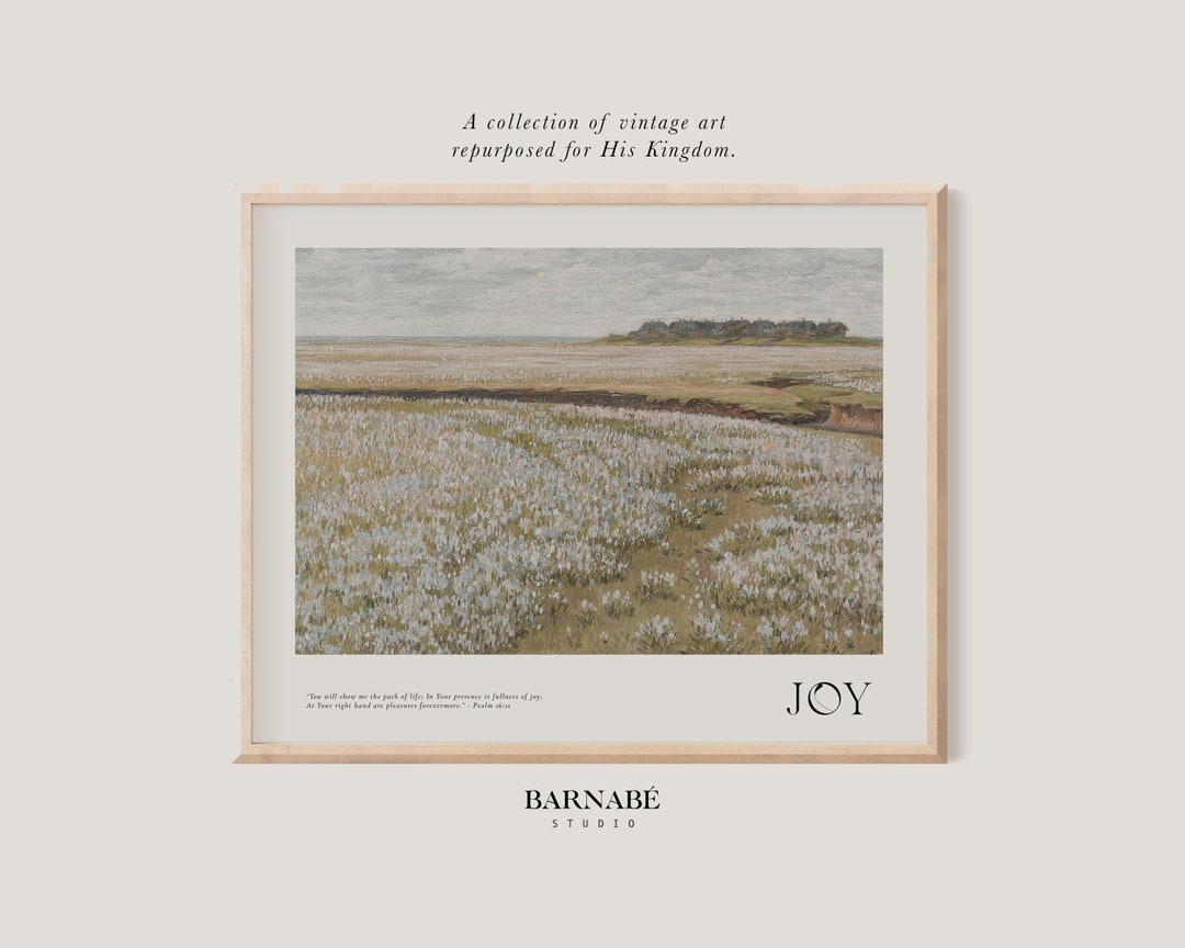 Field of Joy by Barnabé Studio | Psalm | Neutral Floral Christian Wall ...