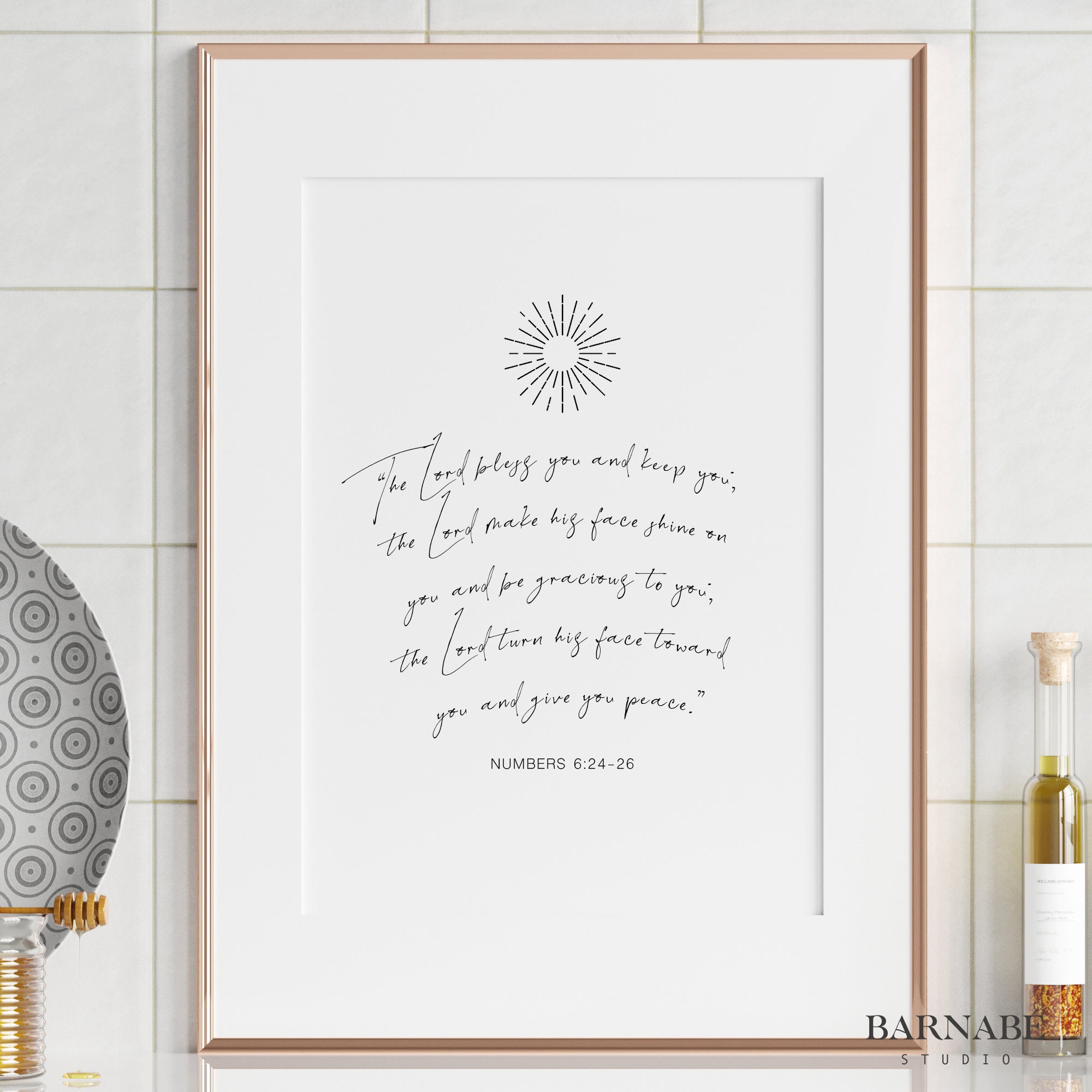 Christian Art the Blessing Wall Art Scripture Wall Art - Etsy