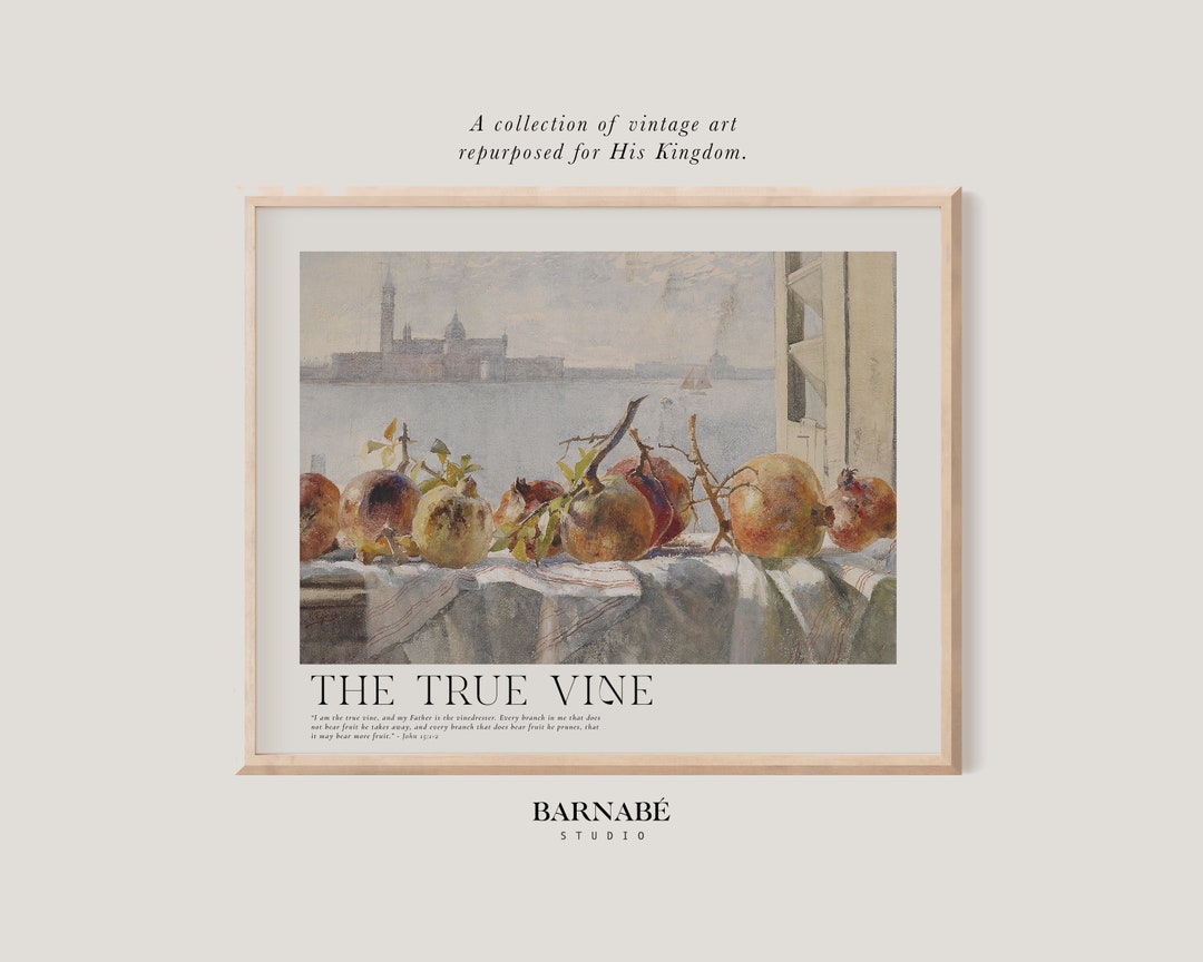 True Vine by Barnabé Studio | Kitchen Decor | Neutral Christian Wall ...