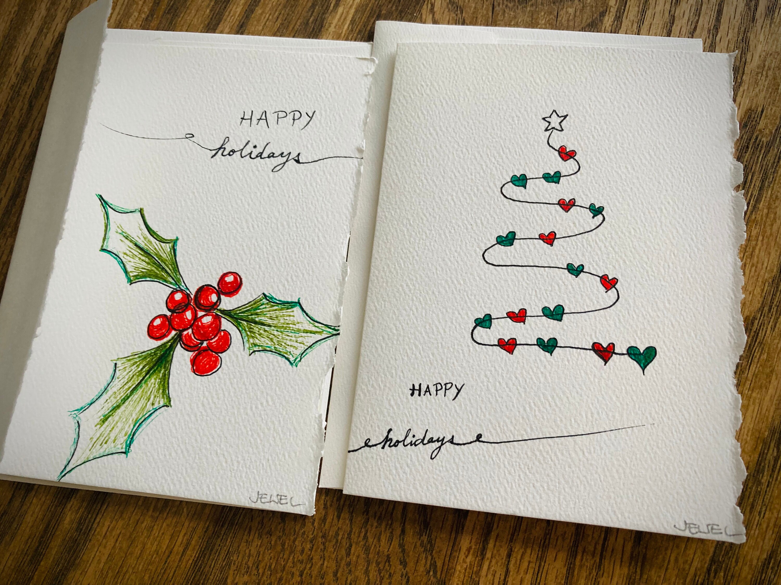 Hand Drawn Card Series - Etsy