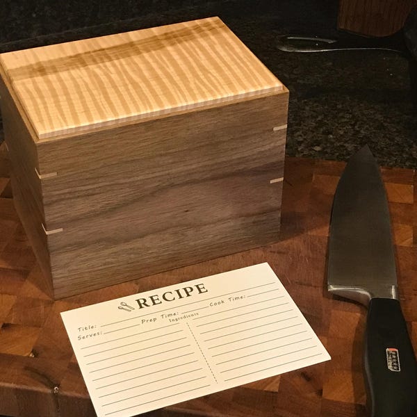 Recipe Card Box - Etsy