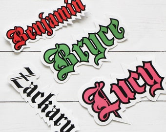 Guitar Name Stickers - Etsy