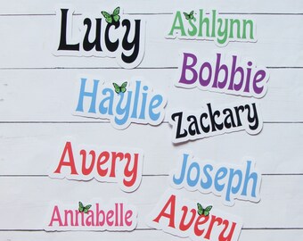 Butterfly Name Stickers - Etsy