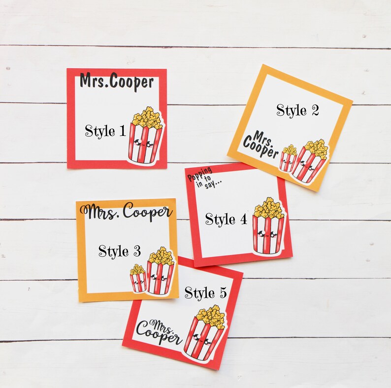 Custom Teacher Notepads/popcorn Memo Pads/3x3 Notepads/teacher Gift ...
