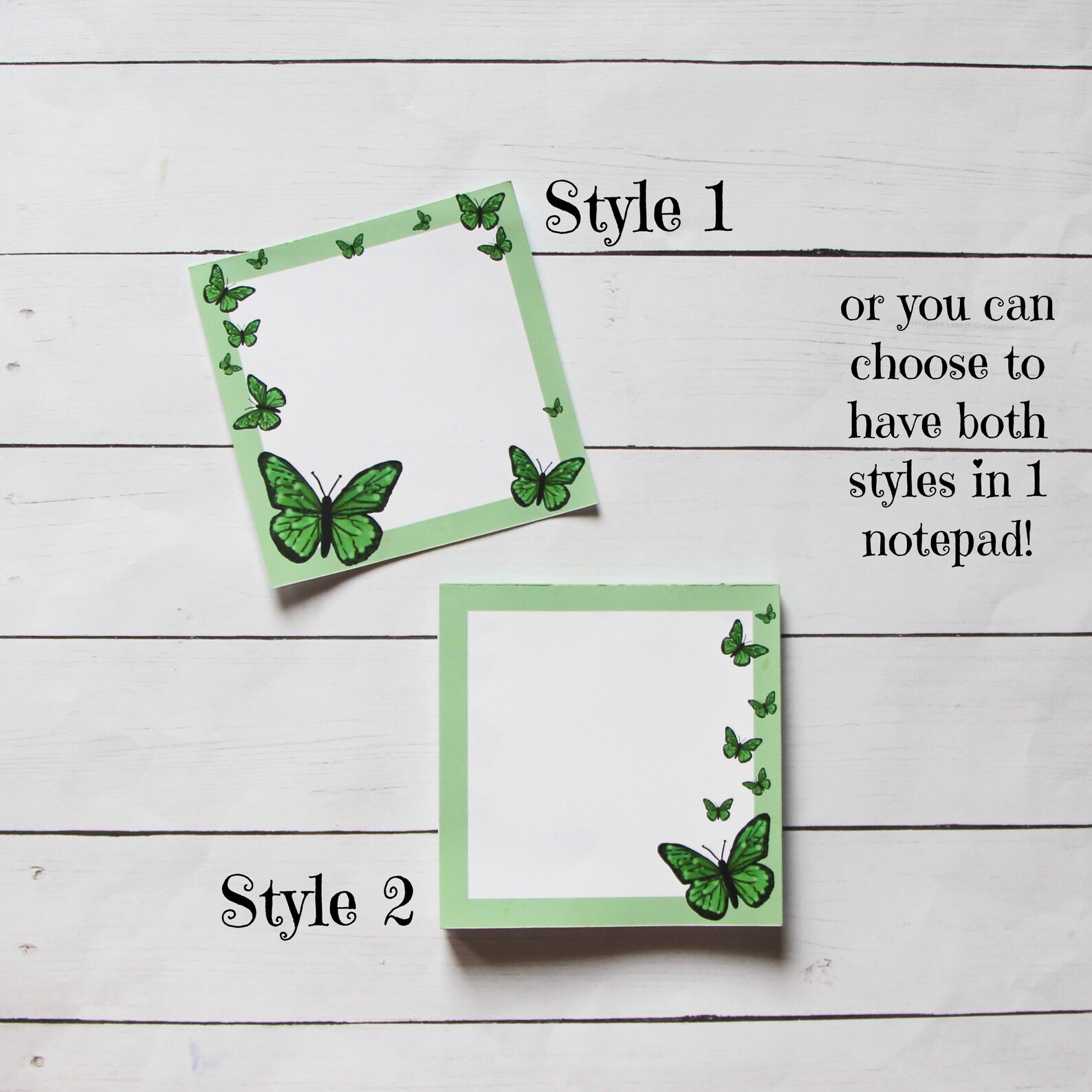 Butterfly Notepads/memo Pads/3x3 Notepads/green Butterfly - Etsy UK