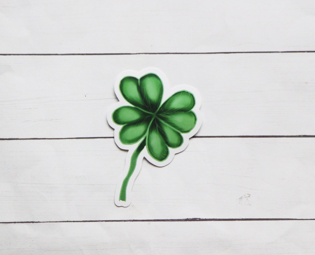 Four Leaf Clover Die Cut Sticker/clover Sticker/clover Stickers/four ...