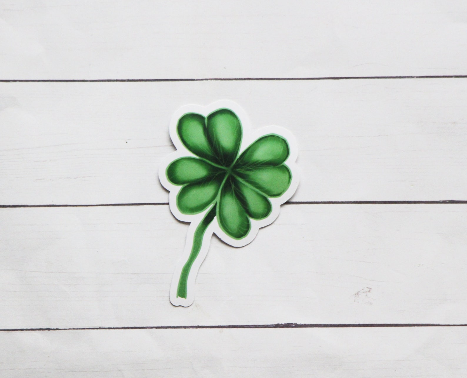 Four Leaf Clover Die Cut Sticker/clover Sticker/clover Stickers/four ...