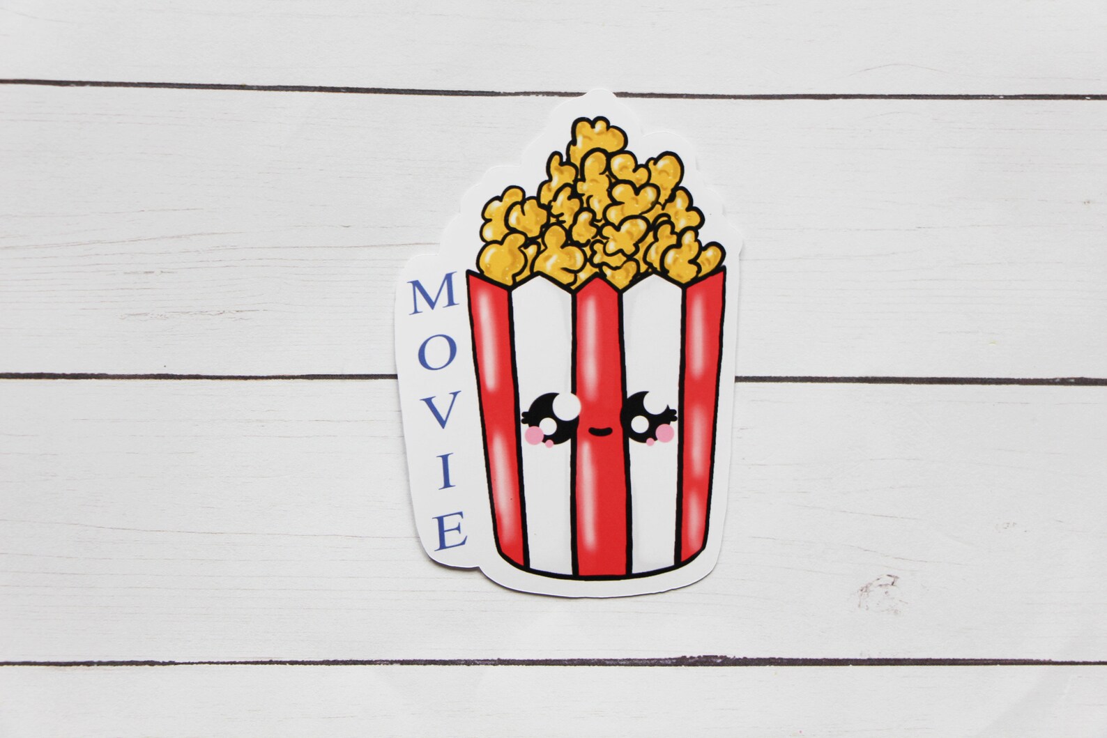 Popcorn Die Cut Sticker/popcorn Sticker/food Stickers/movie Popcorn ...