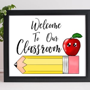 Welcome to Our Classroom Sign/instant School Sign Download/back to ...