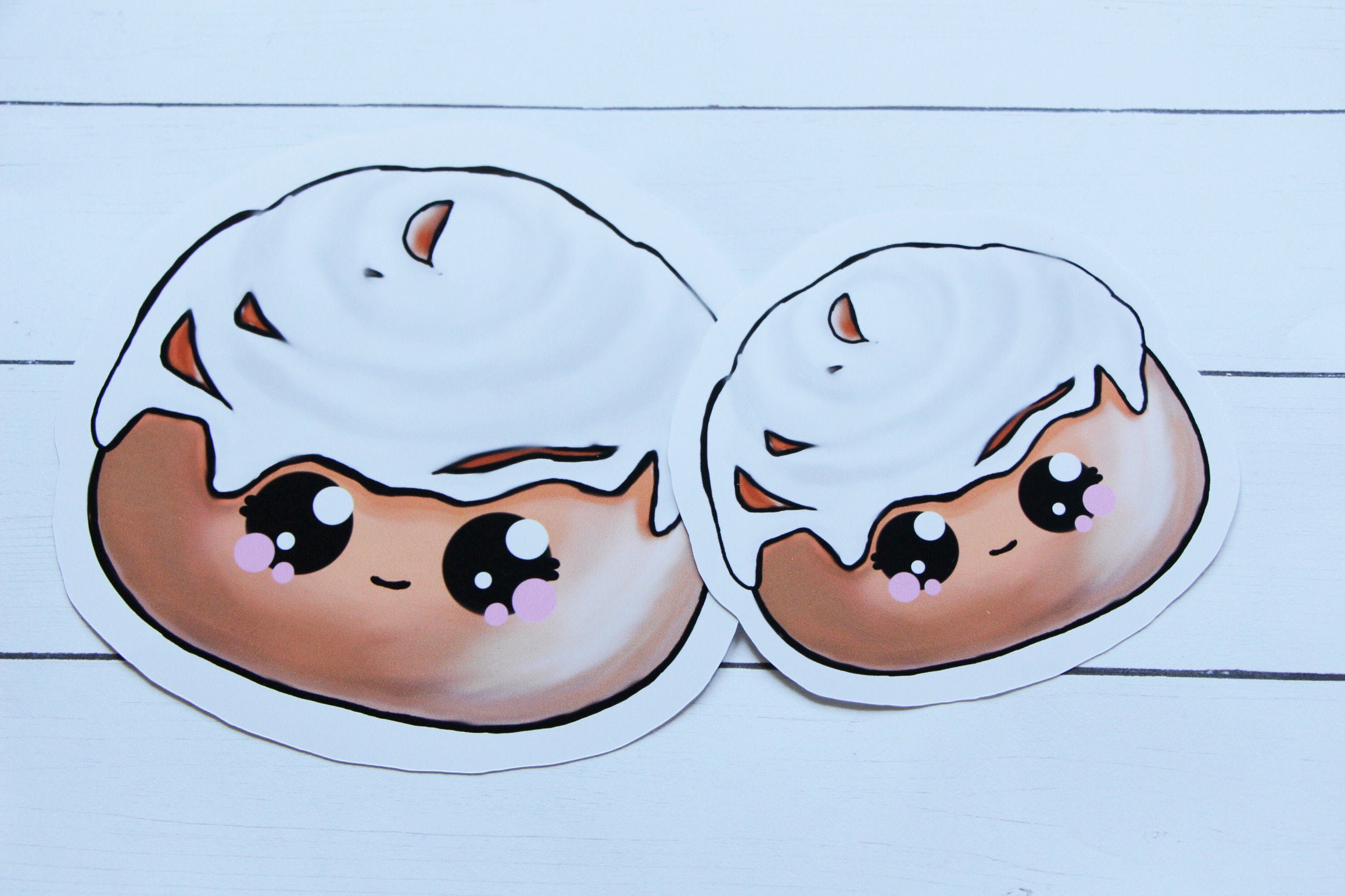 Cinnamon Roll Die Cut Sticker/cinnamon Bun Sticker/food Stickers - Etsy