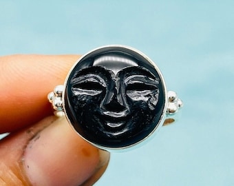Carved Onyx Ring - Etsy