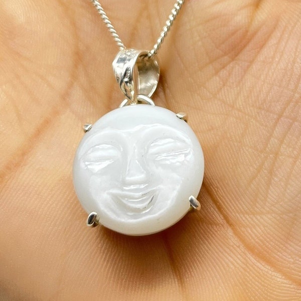 Carved Moon Face - Etsy
