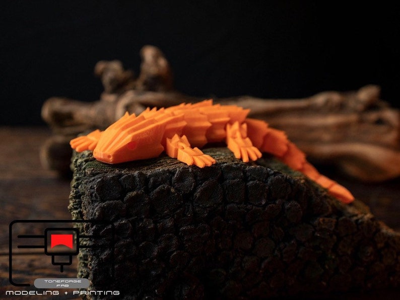 Articulated 3D Printed Armadillo Lizard - Etsy Australia