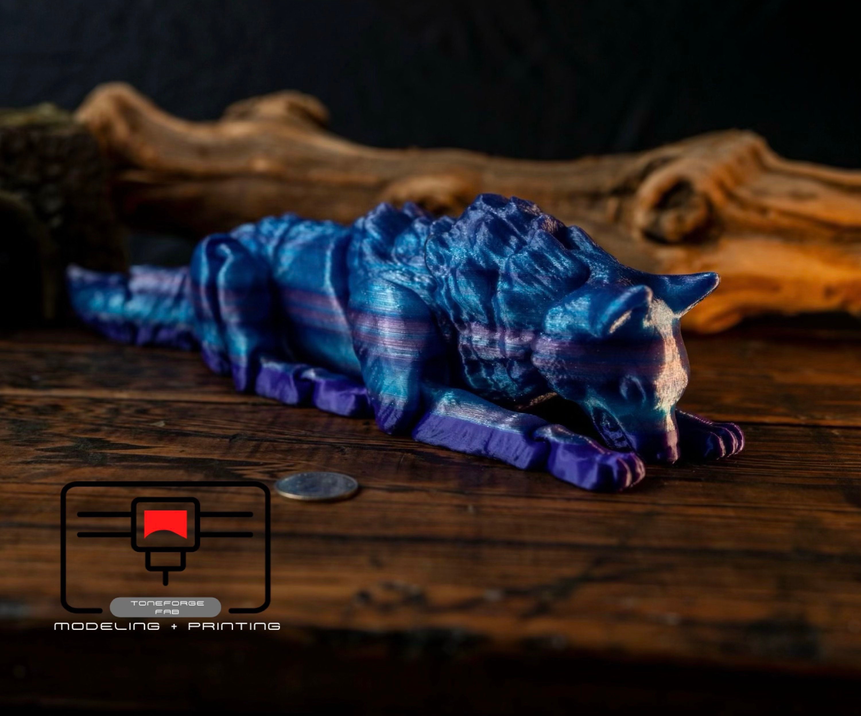 Articulated 3D Printed Giant Wolf Fidget Toy - Etsy