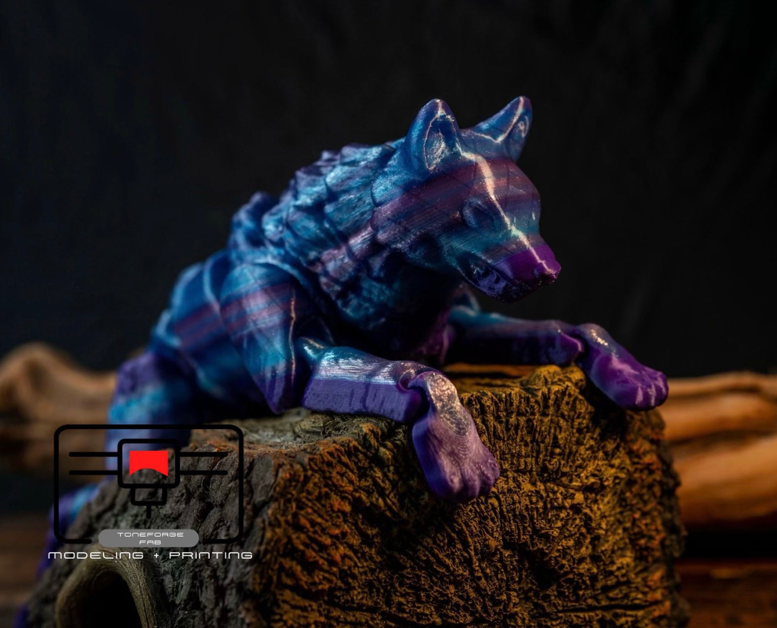 Articulated 3D Printed Giant Wolf Fidget Toy - Etsy